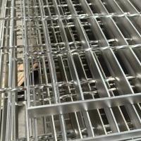 China Hot Galvanized Steel Grating YB/T4001.1-2007 30mm Bearing Bar Spacing Industrial Flooring for sale