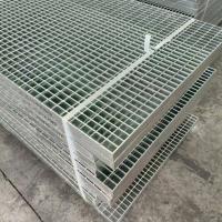 China Steel Grating Stair Treads 15W 2 Serrated Anti Slip for Patios Balconies Industrial Walkway for sale