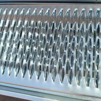 China Serrated Steel Grating 50mm 100mm Bar Spacing Welded Pressure Locked Industrial Flooring for sale