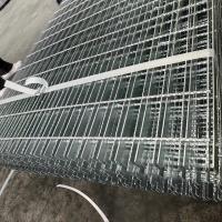 China Industrial Steel Grating 1000x1000mm Flat Bar 30mm Spacing Hot Galvanized Welded for sale