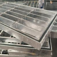 China Laser Cut Steel Grating 30mm Spacing Hot Dip Galvanized Industrial Flooring for sale