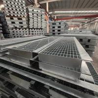 China Machine Pressure Welded Industrial Steel Floor Decking Grating 30mm Bearing Bar Pitch 1000x1000mm for sale