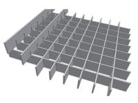 China Hot Dipped Galvanized Steel Grating 1000x1000mm Machine Pressure Welded Non-Slip Floor Decking for sale