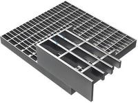 China 30mm Heavy Duty Anti-Skid Hot Dip Galvanized T Bar Industrial Steel Grating 1000x1000mm for sale
