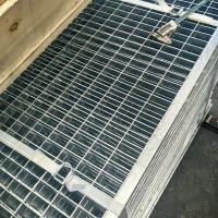 China Hot Dipped Galvanized Flat Bar Steel Grating 30mm Mesh 1000x1000mm for Industrial Walkways for sale