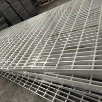 China Stainless Steel Flat Bar Grating 1000x1000mm 3mm Cross Bar Industrial Floor Grating for sale