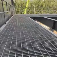 China Machine Pressure Welded Flat Steel Grating Bar Mesh Smooth 30mm Spacing 3mm Cross Bar for sale