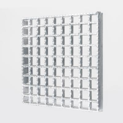 China Welded Industrial Steel Grating 30mm Bearing Bar Pitch Silver Surface 1000x1000mm for sale