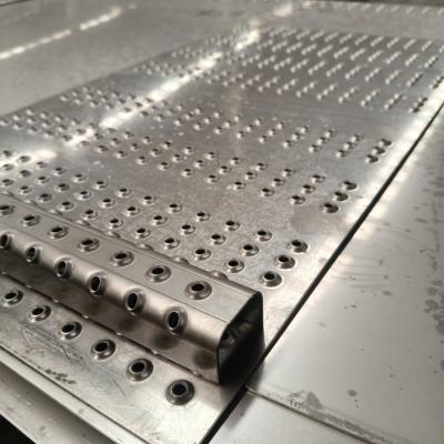 China Tiantai Perforated Metal Plate 10x10mm Hole Size 30-70% Open Area Anti-Slip for sale