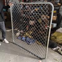 China Silver Chain Link Fence Adjustable Height Powder Coated Coating for sale