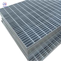 China Industrial Steel Grating 1000x1000mm Hot Galvanized Welded Flat Bar 30mm Pitch for sale