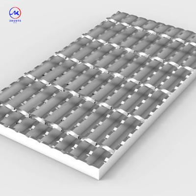 China Steel Floor Decking Grating 1000x1000mm Welded Stainless Steel Non Slip Bar Grating for sale
