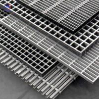 China Steel Floor Decking Grating 1000x1000mm Welded Stainless Steel Non Slip Bar Grating for sale