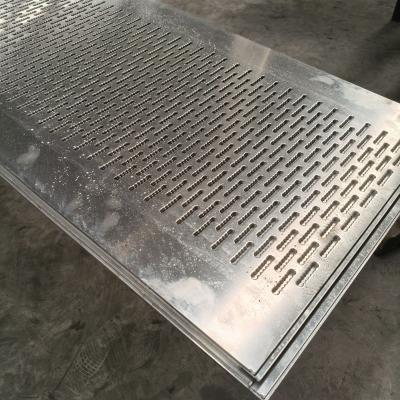 China Hexagonal Pattern Perforated Metal Plate With Rectangular Shape And Oblong Hole for sale