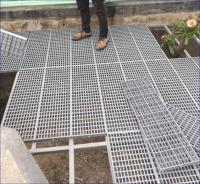 China Industrial Steel Grating Press Welding 6mm Cross Bar Hot Dipped Galvanized Non Slip for sale
