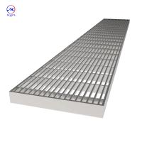 China Industrial Steel Grating Flat or Serrated Welded 100mm Cross Bar Spacing Custom Sizes for sale