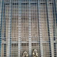 China 38mm I-Bar Flat Steel Grating Serrated Anti-Skid 1000x6000mm Heavy Duty for sale