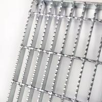 China Flat or Serrated Industrial Steel Grating 6mm Cross Bar 100mm Spacing Welded for sale