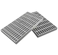 China Plain Surface 100mm Cross Bar Spacing Industrial Steel Grating 3-10mm Thick for sale