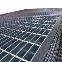 China Plain Surface 100mm Cross Bar Spacing Industrial Steel Grating 3-10mm Thick for sale