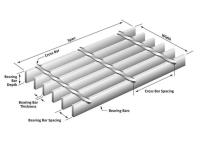 China Galvanized Steel Grating 25x3mm to 50x3mm Custom Sizes for Industrial Flooring for sale