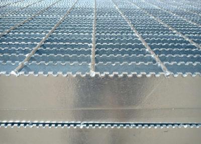China 16-W-4 Serrated Steel Bar Grating Galvanized with Twisted Square Bars for Industrial Flooring for sale