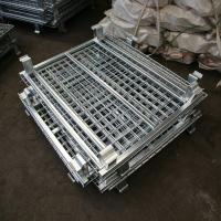 China Heavy Duty Storage Cage 1200x1000x890mm 2 Ton Capacity Foldable Metal Wire Logistics Cage for sale