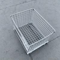 China Foldable Stackable Storage Cage 1200x1000x890mm Heavy Duty Metal Wire Logistics Cage for sale