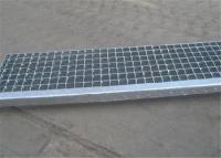 China Galvanized Steel Grating Stair Treads with Anti-Slip Surface - Hot-Dipped Galvanized Metal Grate Steps for Bridge Walkways for sale