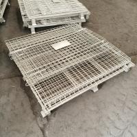 China Welded Mesh Storage Cage 1200x1000x890mm 2 Ton Load Capacity Foldable Stackable for sale