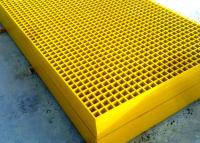 China 50x50 Yellow Walkway Frp Molded Grating Panels for sale