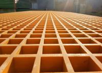 China ISO9001:2015 Orange Fiberglass Grating Panels 13-60mm Thickness 1220-4047mm Panel Size for Industrial Walkways for sale