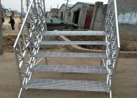 China Anti-Slip Galvanized Steel Stair Treads Grating 215mm Width for Industrial Platform for sale