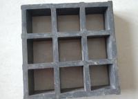 China Black Fiberglass Grating Stair Treads 25-65mm Thickness with Skid Resistance for Industrial Safety for sale