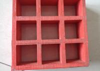 China Red Fiberglass Reinforced Grating 38mm Thickness for Refinery Platforms with 20+ Year Lifespan for sale