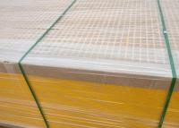 China Yellow Fiberglass Grating 38x38x38mm High Strength Fire Resistant FRP Panel for sale