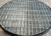 China Galvanized Pressed Locked Steel Grating Trench Cover 2mm Thick with 33x33mm Spacing for Industrial Drainage for sale
