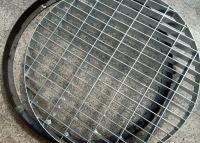 China Galvanized Pressed Locked Steel Grating Trench Cover 2mm Thick with 33x33mm Spacing for Industrial Drainage for sale