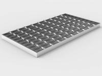 China Aluminum Alloy Exterior Stair Treads Steel Perforated Anti-Slip Plank Grating 30mm 50mm for sale