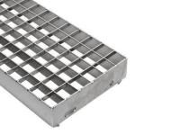 China Forged Step Floor Drain Q195 OEM Flat Bar Grating 600-1200mm Width for sale