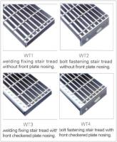 China ISO 9001 Certified Steel Stair Tread Grating 25x5mm High Strength Anti Slip for sale