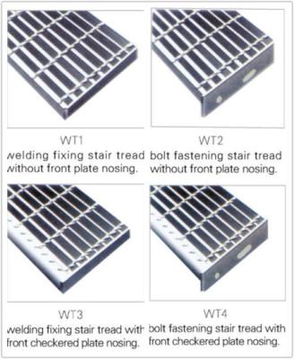 China ISO 9001 Certified Steel Stair Tread Grating 25x5mm High Strength Anti Slip for sale