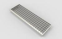China Q235 Steel Stair Tread Grating T1-T4 Non-Slip Industrial Platform Flooring 25x5mm Bearing Bar for sale
