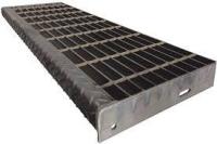 China Q235 Steel Stair Tread Grating T1-T4 Non-Slip Industrial Platform Flooring 25x5mm Bearing Bar for sale
