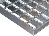 China Heavy Duty Steel Grating Stair Treads 125mm Bearing Bar Pitch Hot Dip Galvanized for sale