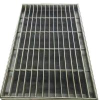 China Hot Dipped Galvanized Steel Trench Drain Grating Cover 25x5mm Bearing Bar Anti Slip for sale