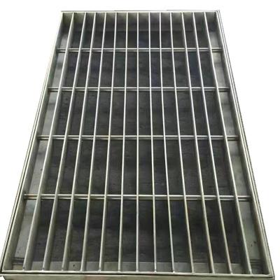 China Hot Dipped Galvanized Steel Trench Drain Grating Cover 25x5mm Bearing Bar Anti Slip for sale