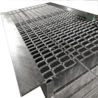 China Hot Dipped Galvanized Steel Trench Drain Grating Cover 25x5mm Bearing Bar Anti Slip for sale