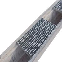 China Hot Dipped Galvanized Steel Trench Drain Grating Cover 25x5mm Bearing Bar Anti Slip for sale