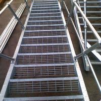 China Industrial Steel Grating Stair Treads T1-T10 Perforated Metal Steps Hot Dip Galvanized for sale
